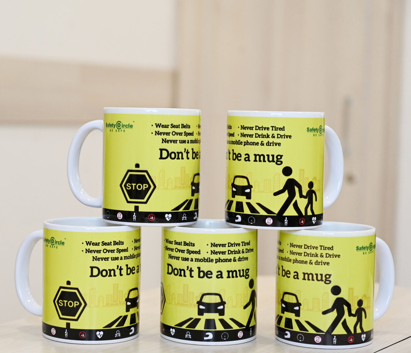 Dont Be a Mug (Arty Click Yellow) (Pack of 10)